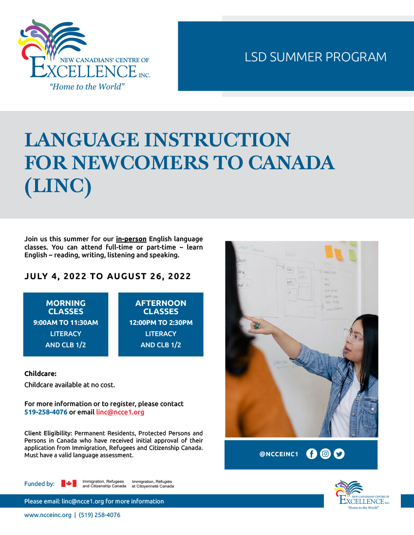 Language Instruction For Newcomers To Canada (LINC) - (Afternoon) - New ... Language Instruction For Newcomers To Canada (LINC) - (Afternoon) - New ...